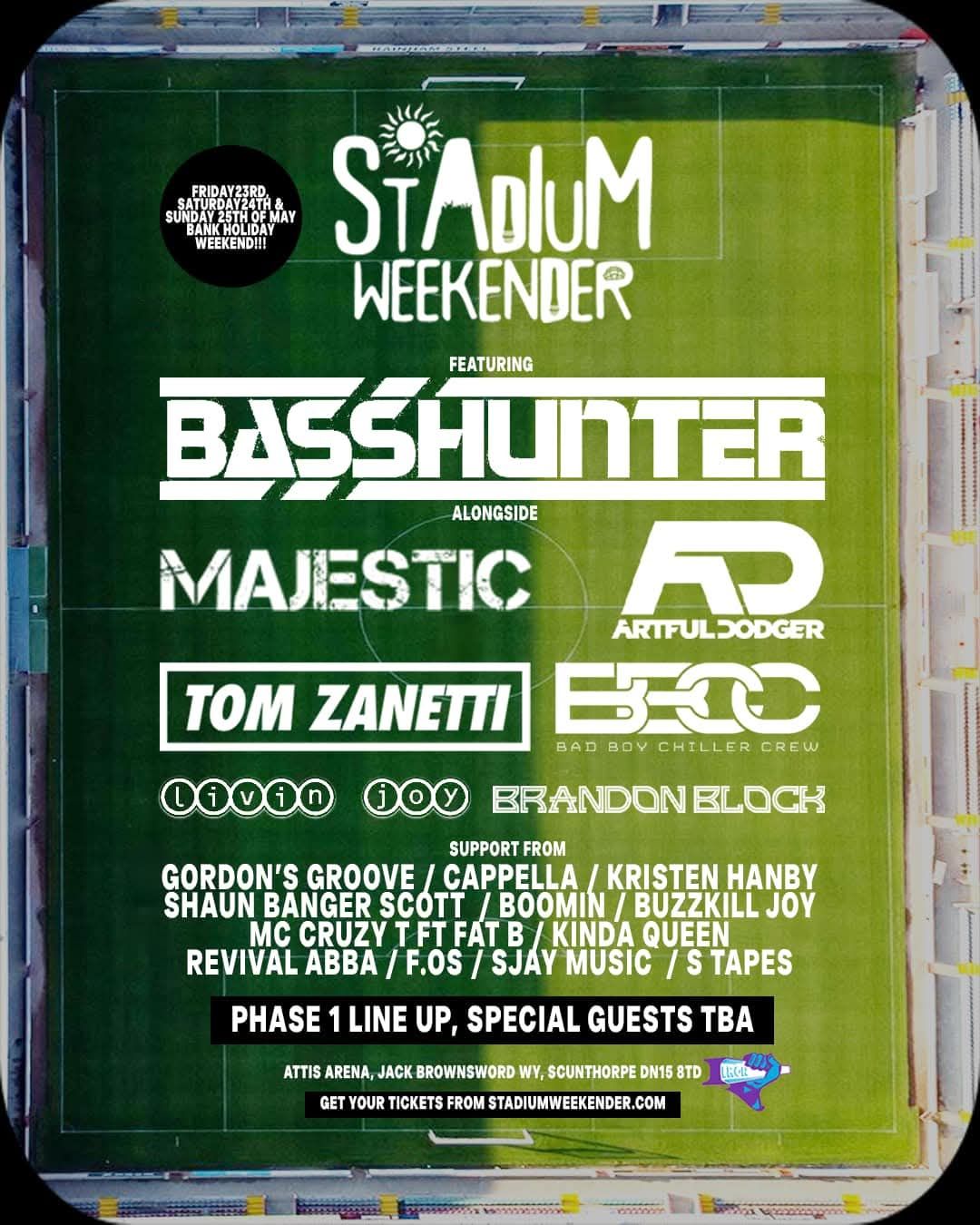Phase 1 Line Up Released for May Stadium Weekender – Scunthorpe Nights